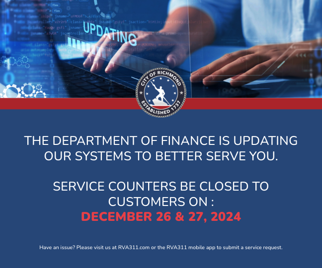 Dept. of Finance closed Dec. 26 & 27 | Richmond